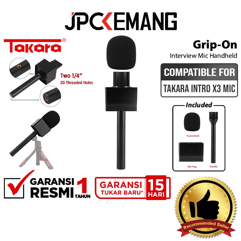 Jual Takara Grip-On Universal Interview Wireless Mic Handheld ...