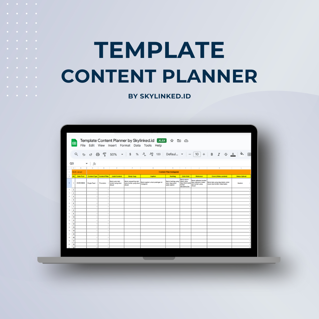 Jual TEMPLATE CONTENT PLANNER | CONTENT PILLAR | SOCIAL MEDIA KPI FOR ...