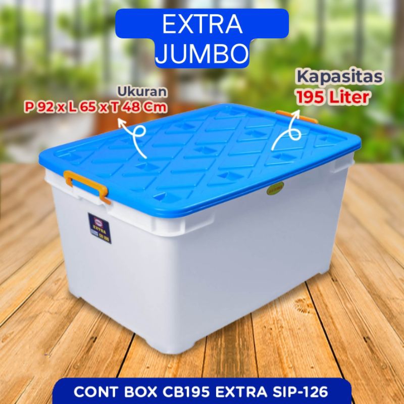 Jual SHINPO CB195 Box Container Besar Jumbo 195 Liter dilengkapi Roda ...