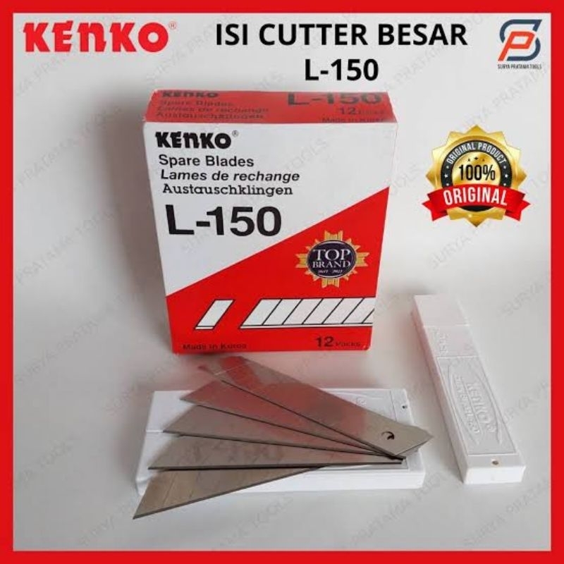Jual Refill Cutter Kenko L150 Isi Mata Cutter Besar 1 Lusin Isi 12 Tube ...