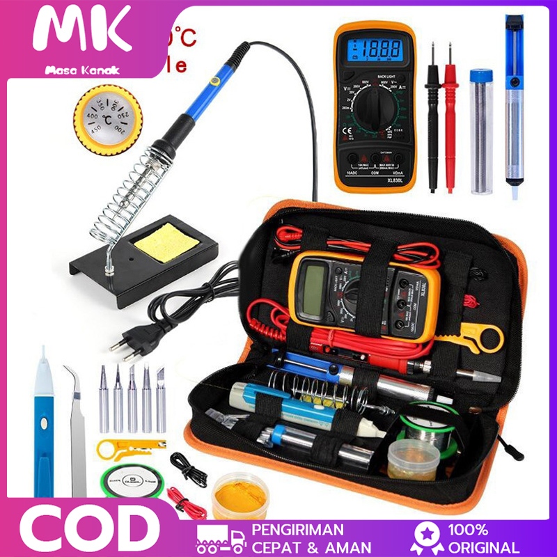 Jual SATU SET PAKET LENGKAP SOLDER 60 Watt Digital Electric Soldering Iron Kit Set Temperature ...