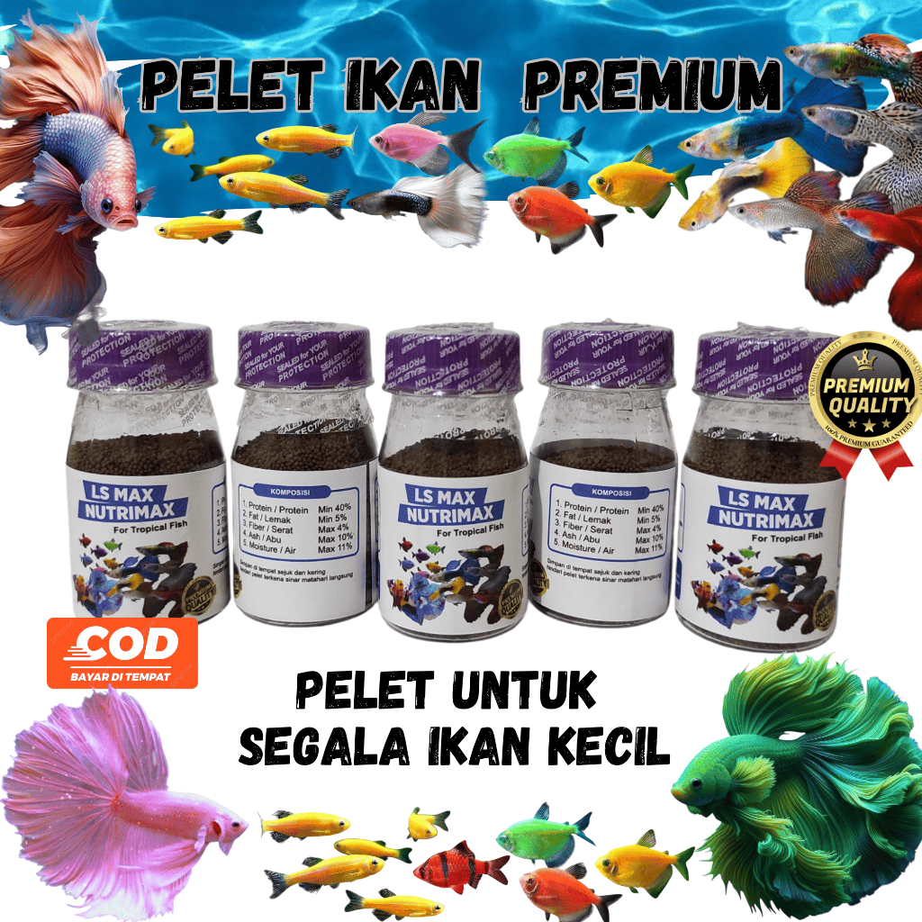 Jual PELET ILAN CUPANG LS MAX NUTRIMAX PREMIUM QUALITY UNTUK PAKAN ...