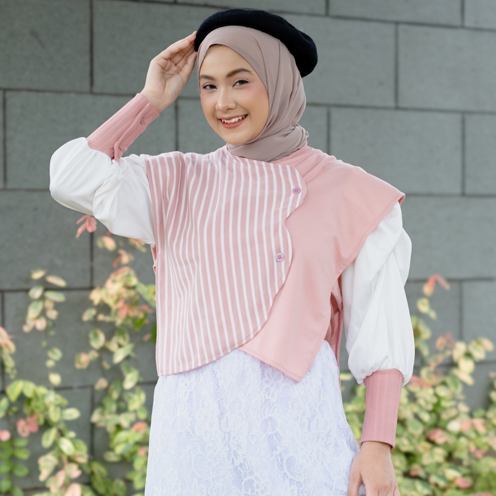 Jual Mybamus Inara Outer Rompi Wanita Kekinian Vest Asimetris Korean ...