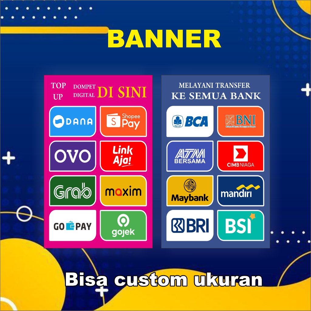 Jual BANNER SPANDUK EWALETT BANK TIPE A01 | Shopee Indonesia