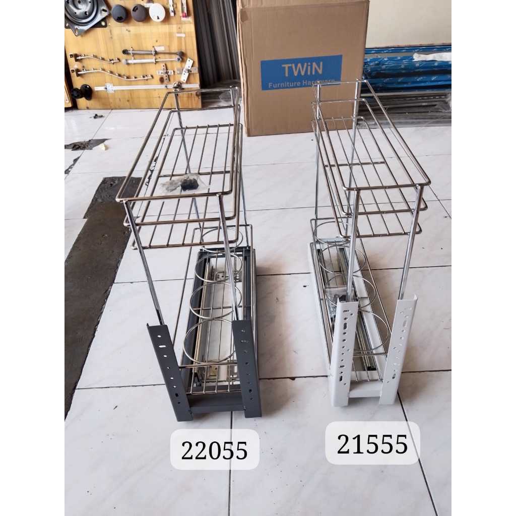 Jual Rak Botol Bumbu 2 Susun Kitchen Set Bawah | Shopee Indonesia