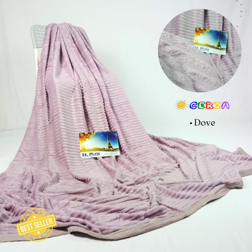 Jual Selimut Bulu Halus Lembut Dewasa Polos Hangat ST PARIS 180x200 Cm ...