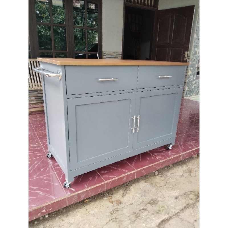 Jual meja dapur island dorong minimalis kombinasi | Shopee Indonesia