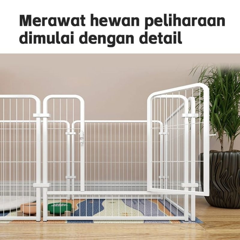 Jual kandang pagar anjing set isi 6 panel | Shopee Indonesia