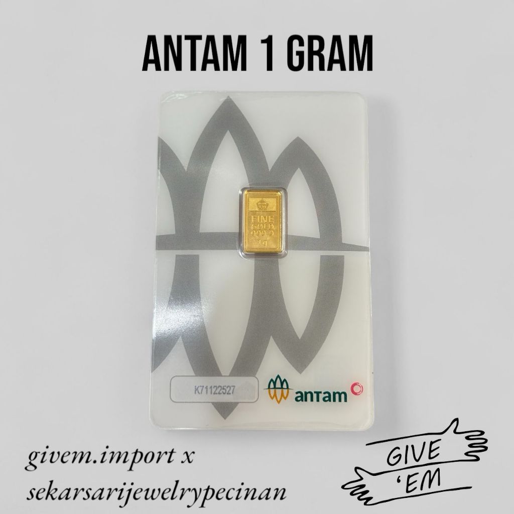 Jual 1 Gram ANTAM LM Logam Mulia Emas Batangan Investasi Press Certieye ...