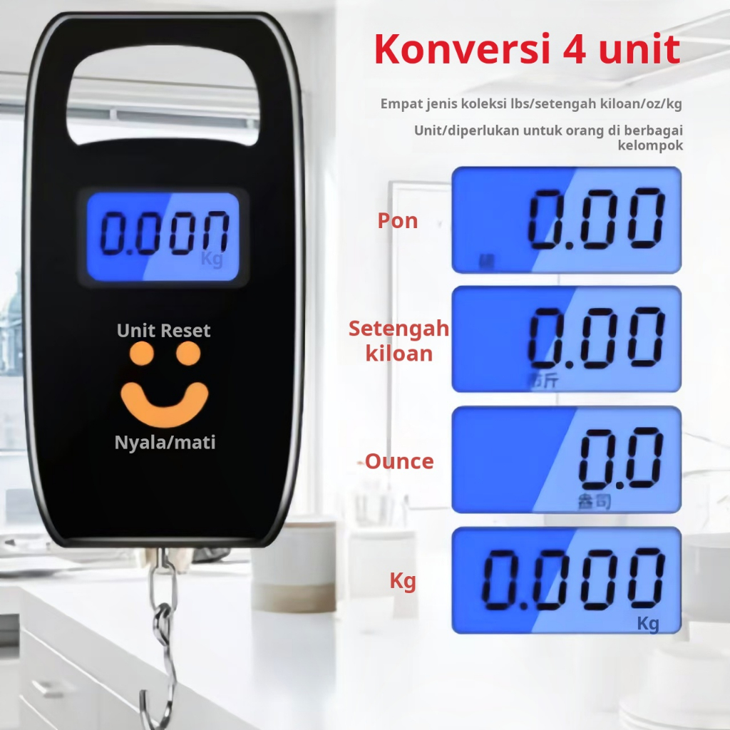 Jual Timbangan Gantung Digital LCD 50KG Timbangan Elektronik Portabel ...