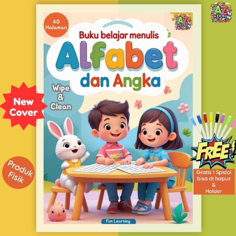 Jual Buku Belajar Menulis Alfabet dan Angka untuk anak usia 3 4 5 6 7 ...