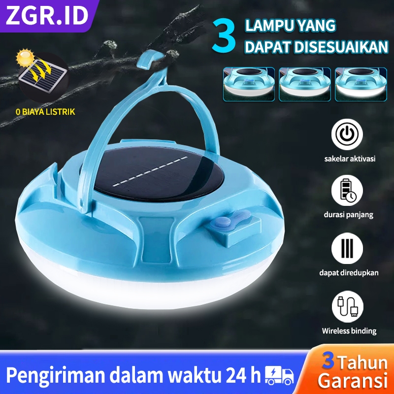 Jual LAMPU EMERGENCY MAXPOWER UFO GANTUNG SOLAR PANEL - LAMPU CAMPING - WATERPROOF IPX6 - TAHAN ...
