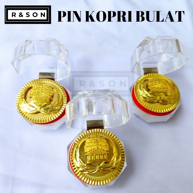 Jual PIN KOPRI ASN PREMIUM MAGNET/PENITI MOTIF BULAT | Shopee Indonesia