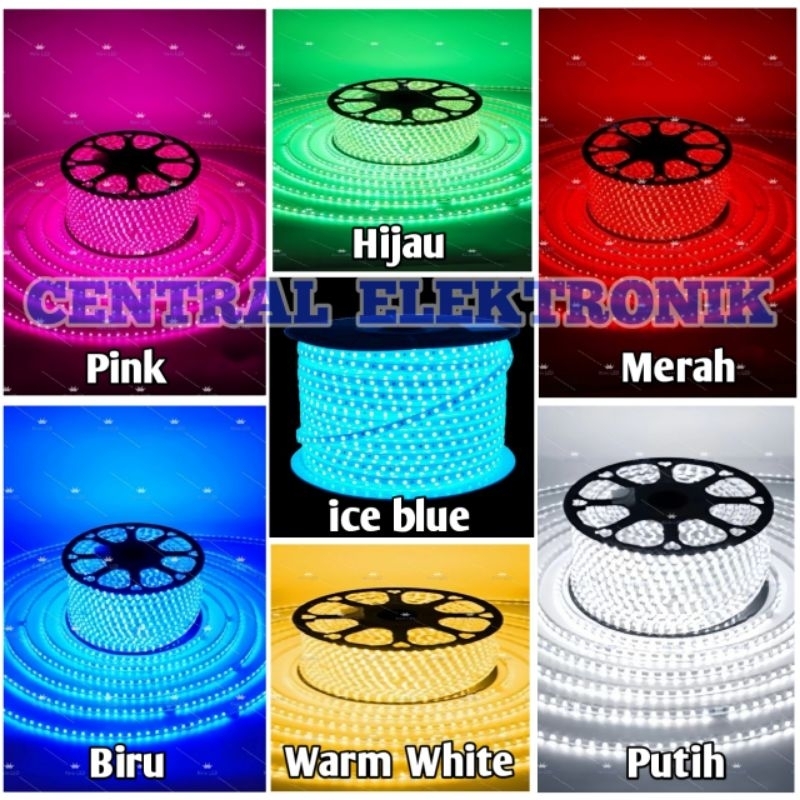 Jual LAMPU LED STRIP SELANG 5050 ( SOCKET JEPIT ) PER METER / LAMPU ...