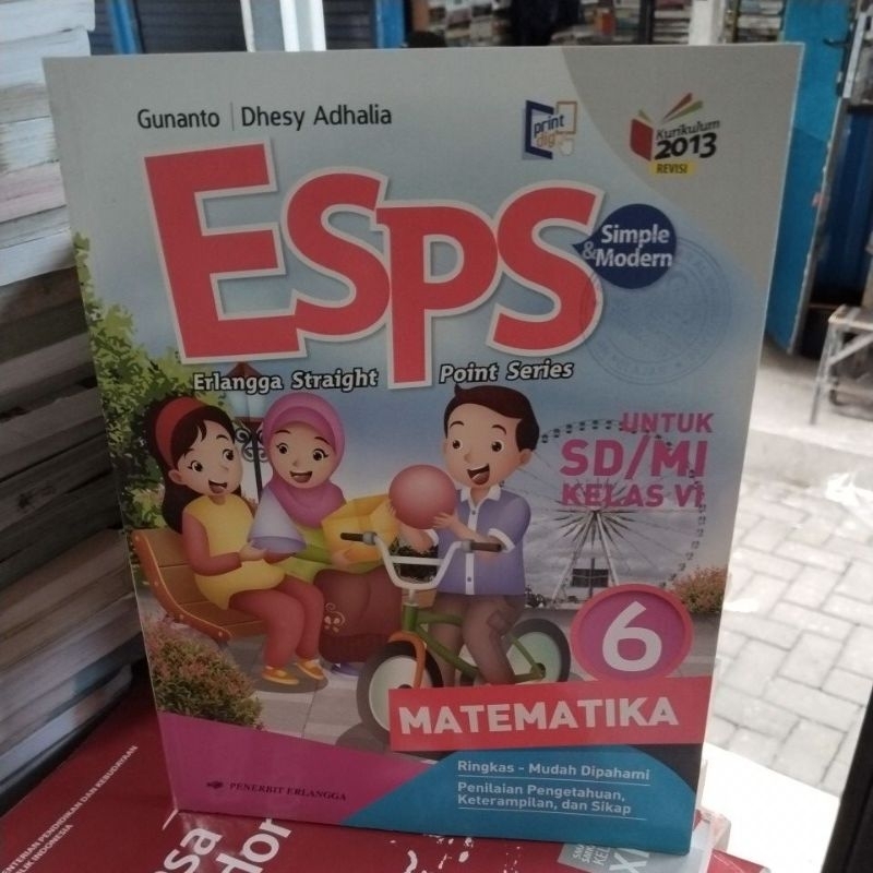 Jual BUKU ESPS MATEMATIKA SD/MI KELAS VI/6 REVISI PENERBIT ERLANGGA | Shopee Indonesia