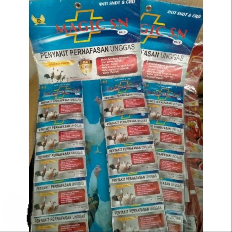 Jual MAGIC SN BIRU OBAT SALURAN PERNAFASAN CRD SNOT PILEK NGOROK AYAM ...