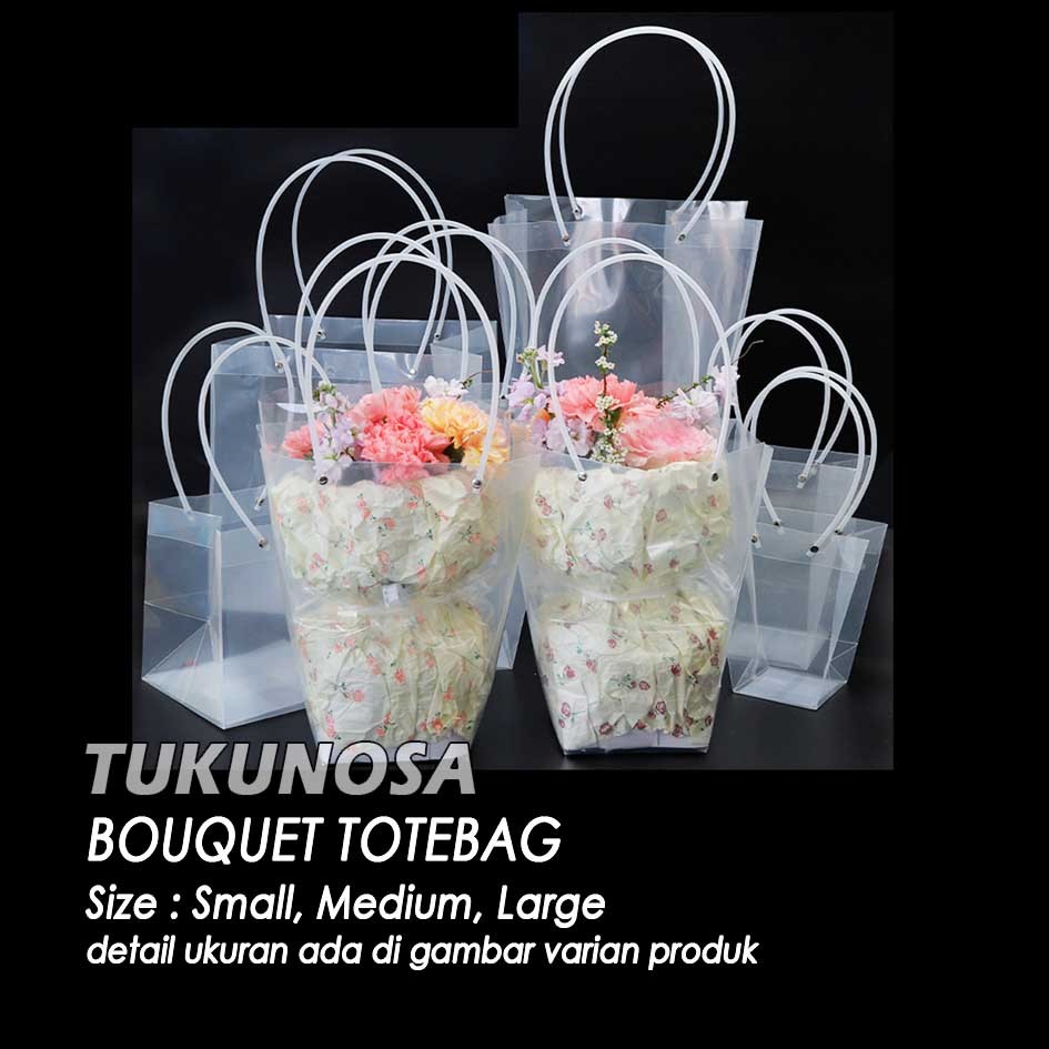 Jual BOUQUET TOTEBAG Transparent Flower Bouquet Bag Tas Mika Plastik ...