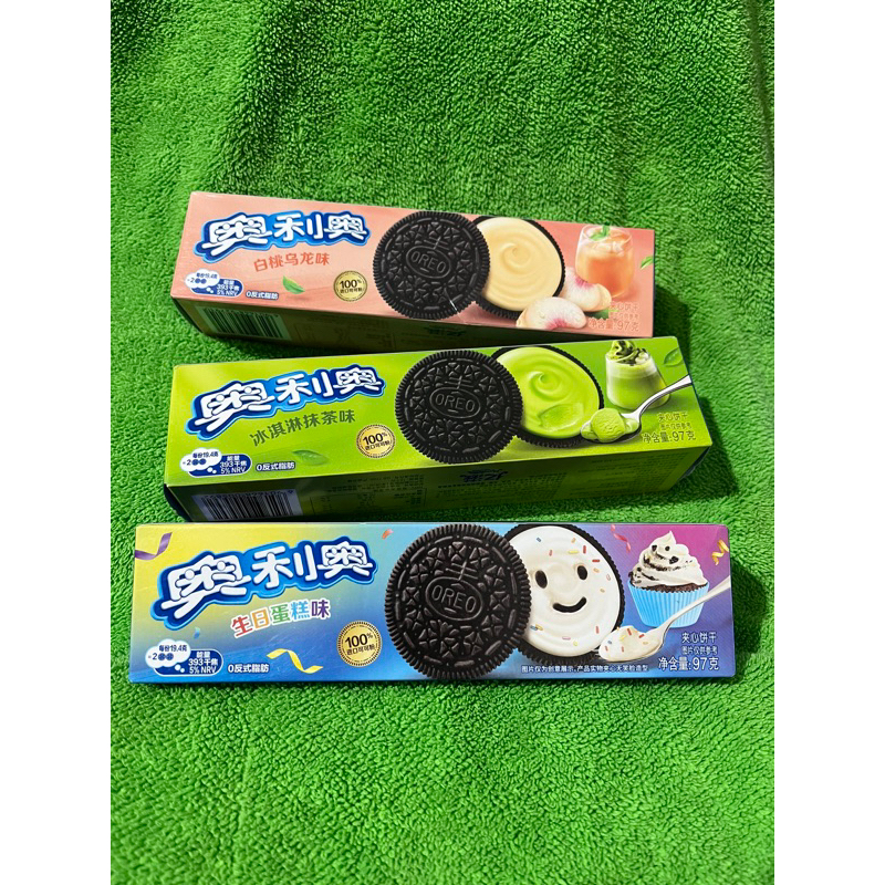 Jual [REALPIC] SNACK IMPORT OREO RASA PEACH MATCHA BIRTHDAY CAKE ...