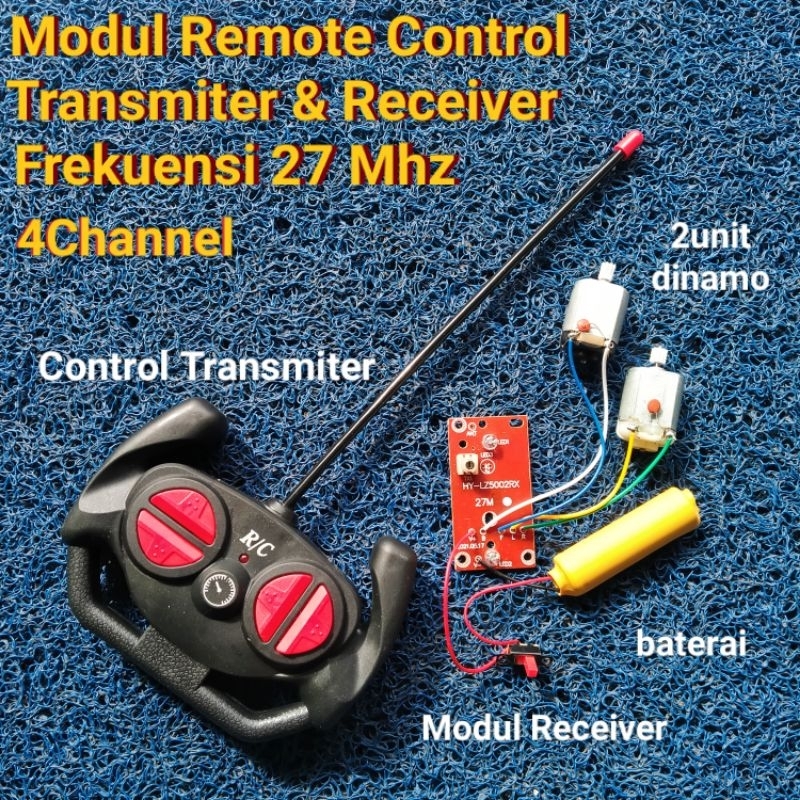 Jual Modul RC 4 Channel Paket Hemat Lengkap Frekuensi 27Mhz ...