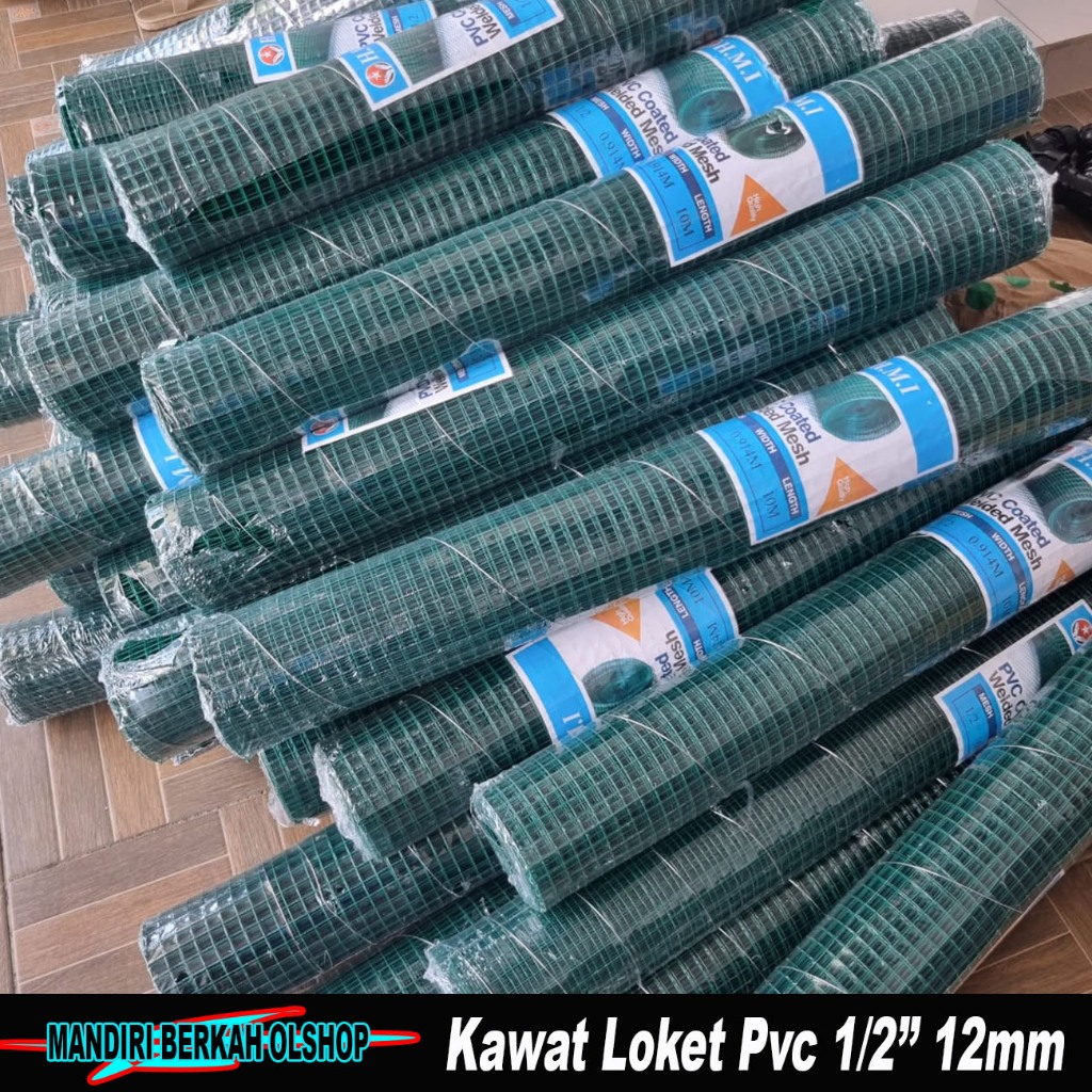 Jual Kawat Loket PVC Hijau 1 Roll 1/2'' / Kawat Ram / Kawat Kandang ...