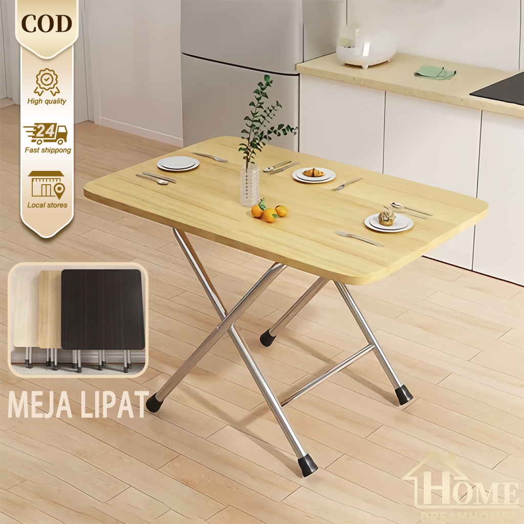 Jual COD Meja Lipat Kayu Meja Makan Lipat Portable Meja Jualan Lipat Serbaguna Meja Tamu ...
