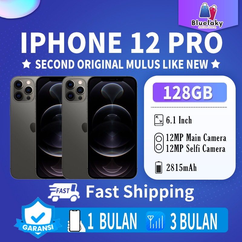 Jual iPhone 12Pro 128GB Second/Bekas Original100% INTER 6.1"OLED-Ori Fullset Mulus Like New ...