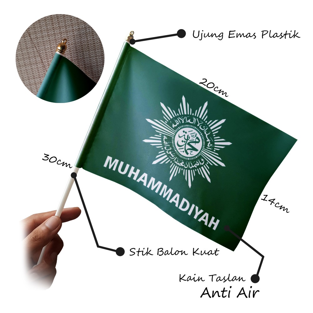 Jual Nazhifa Printing - Bendera Muhammadiyah Ukuran Kecil, Bendera ...