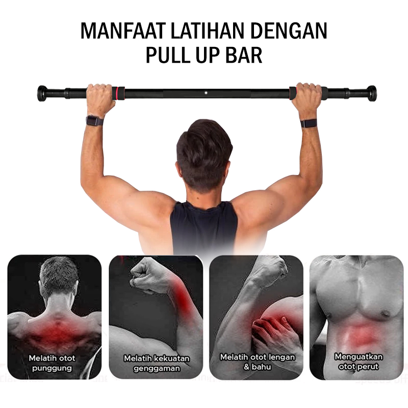 Jual Alat Olahraga di Rumah Pull Up Bar Door Alat Gym Chinning Bar ...