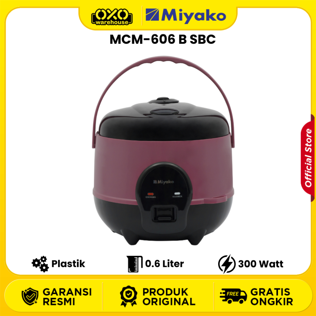 Jual Miyako Rice Cooker MCM-606 B SBC Mejikom Penanak Nasi Garansi ...