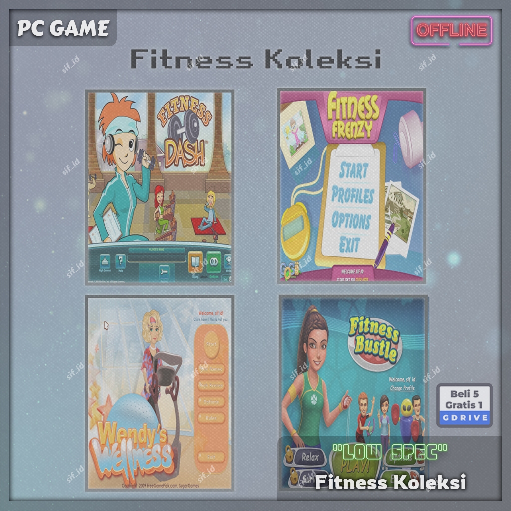 Jual Fitness Koleksi - Fitness Dash - Fitness Bustle - Fitness Frenzy ...