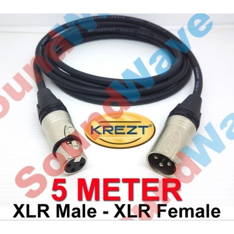 Jual KABEL 5 METER | CANON CONNECTOR XLR MALE - XLR FEMALE | KONEKTOR ...