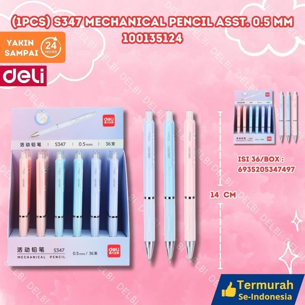 Jual PENSIL MEKANIK DELI S347 1 PCS / Pensil Mekanik Deli | Shopee ...