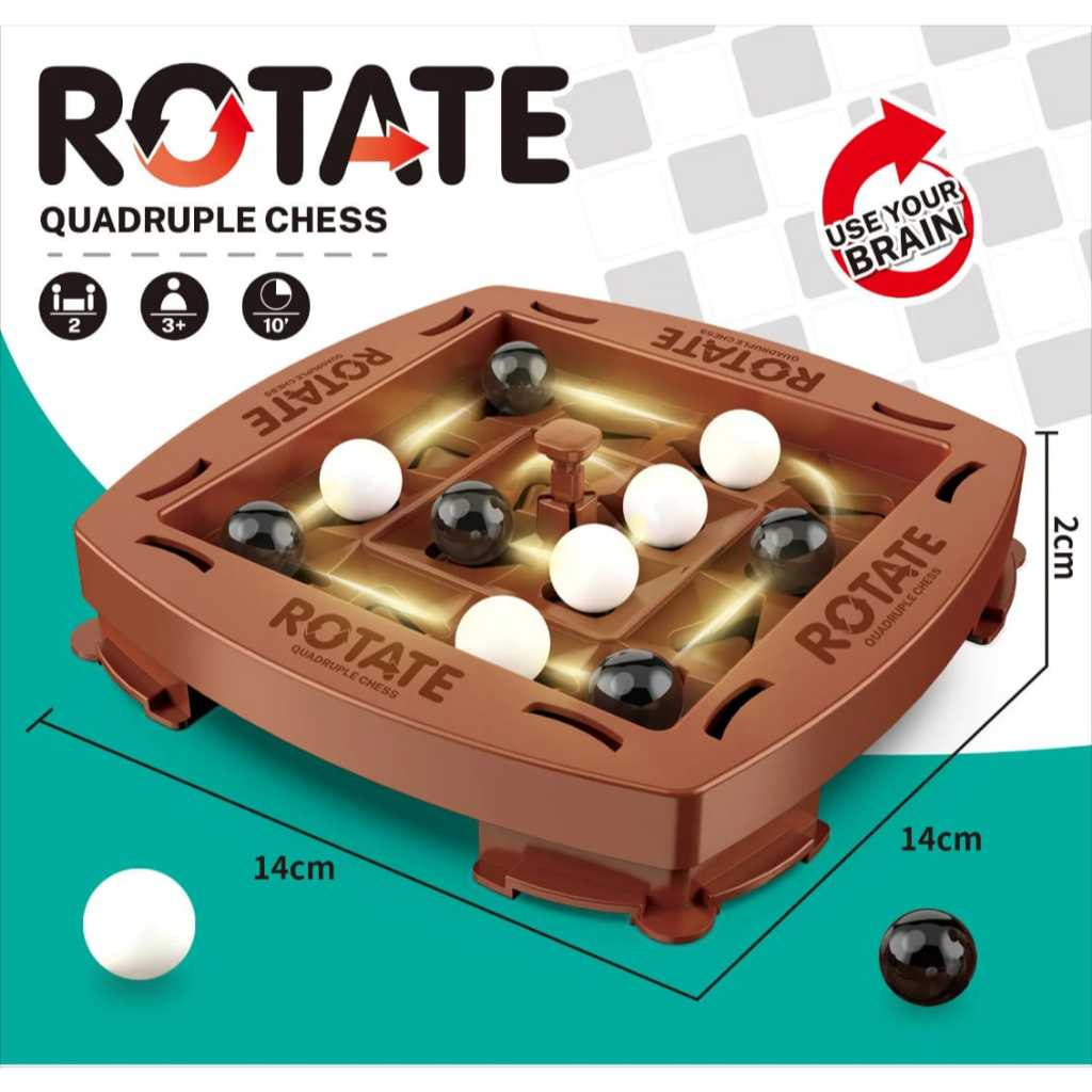 Jual Rotate Quadruple Chess Mainan Logic Chess Track Game Mainan Asah ...