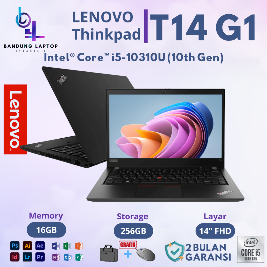 Jual Laptop LENOVO ThinkPad Core i5 / i7 RAM 8GB - 16GB SSD 256GB / 512GB / 1TB Muus Original ...