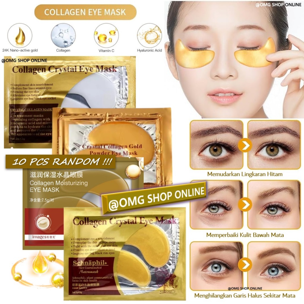 Jual TERMURAH - 10 Pcs CAMPUR Masker Mata Collagen Crystal Eye Mask ...