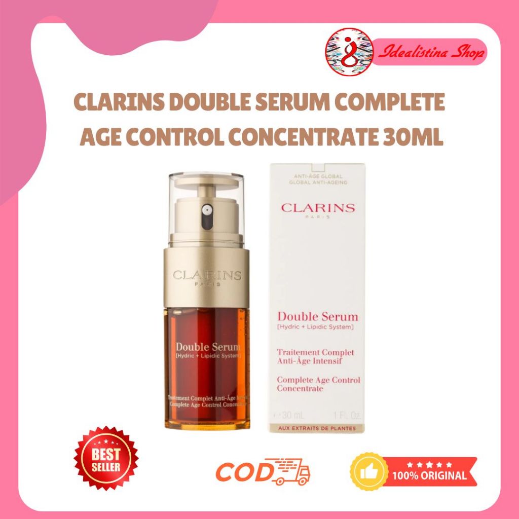 Jual Clarins Double Serum Complete Age Control Concentrate 30ml EXP 6/24 | Shopee Indonesia