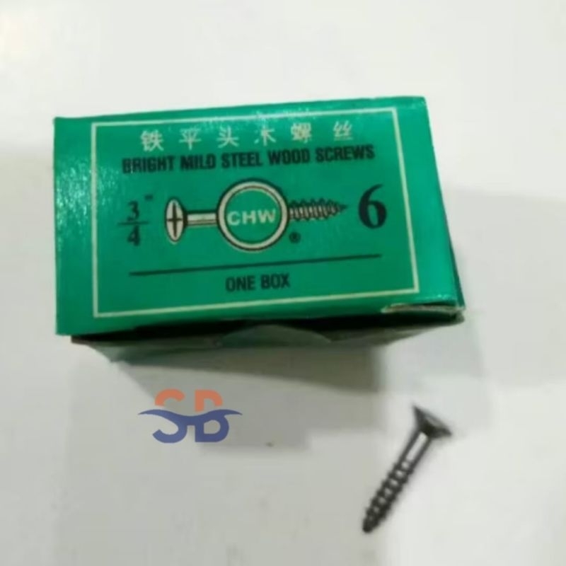 Jual Skrup kayu RRT 3/4" Inch / sweet wood screws CHW 3/4"x6 / sekrup ...