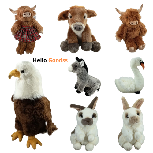 Jual Boneka Binatang Kerbau Angsa Swan Burung Eagle kelinci Keledai ...