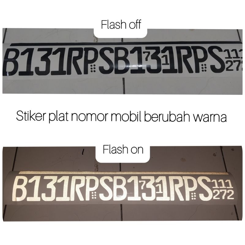 Jual STICKER PLAT MOBIL/MOTOR FONT BARU REFLEKTIF HITAM BERUBAH WARNA ...