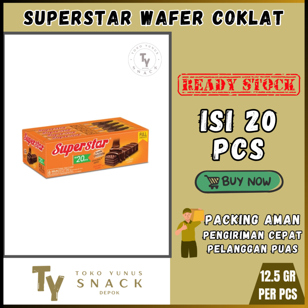 Jual SUPERSTAR WAFER COKLAT BOX | Shopee Indonesia