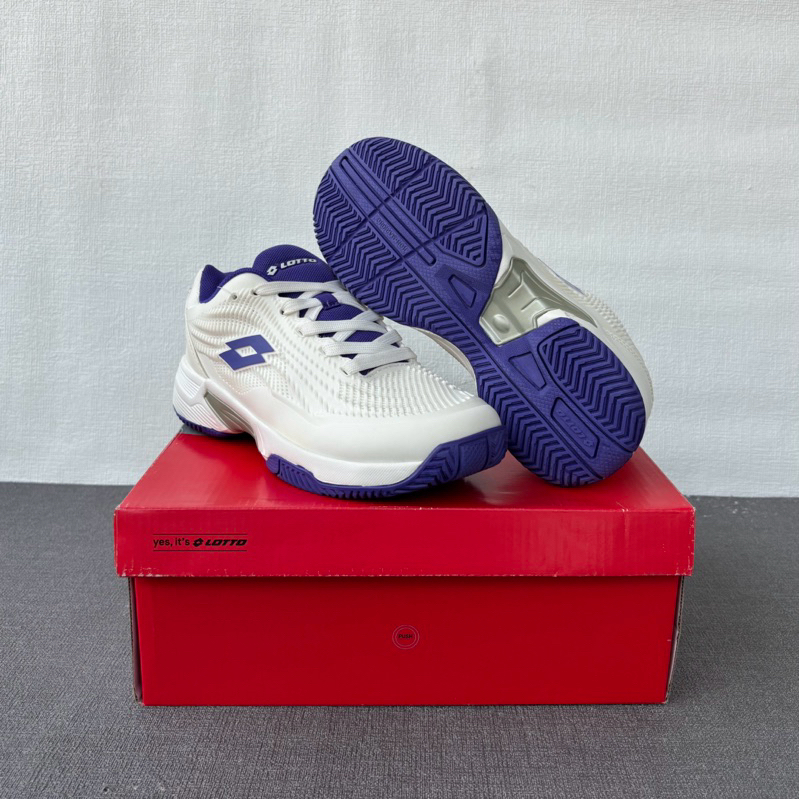 Jual Sepatu Tenis LOTTO CALEB White Purple Original Resmi MAP | Shopee ...