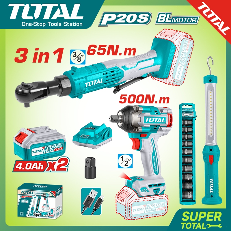 Jual 【TOTAL】Cordless 3 pcs combo kit Kit kombo 3 buah tanpa kabel ...