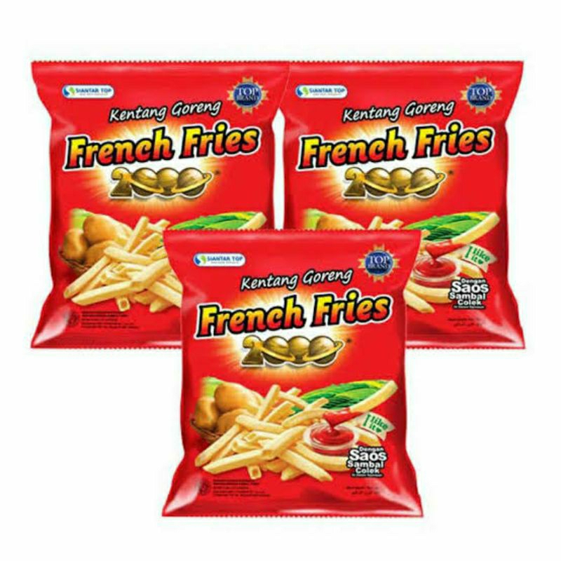 Jual French Fries 2000 isi ,15 gram 1 renceng isi 10 bungkus | Shopee ...