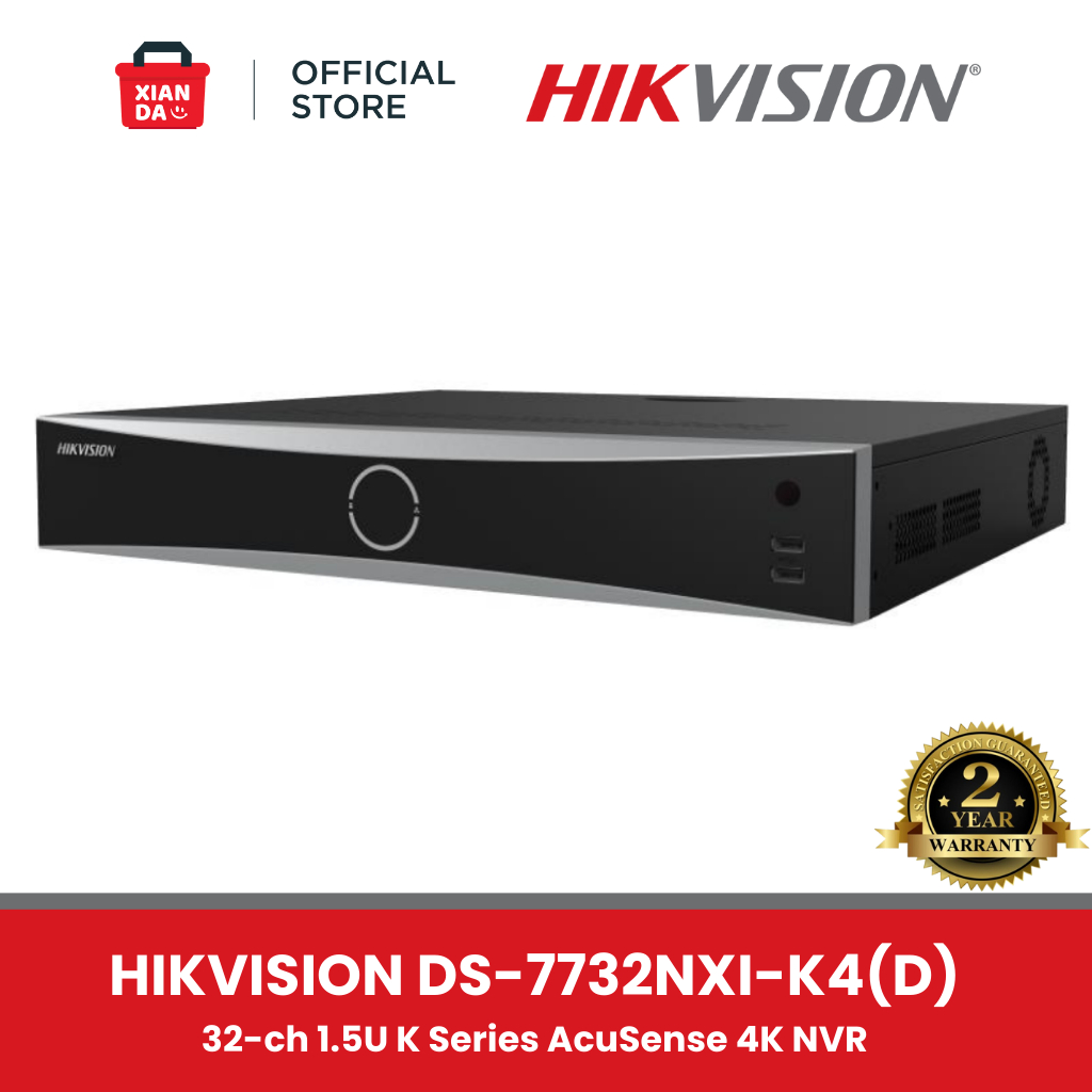 Jual DS-7732NXI-K4 - HIKVISION NVR 32CH ACUSENSE 4K 4 SLOT HDD 32 ...