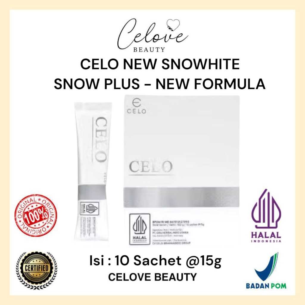 Jual [ READY STOCK ] CELO SNOW PLUS NEW FORMULA SNOWHITE 10 SACHET SNOW ...