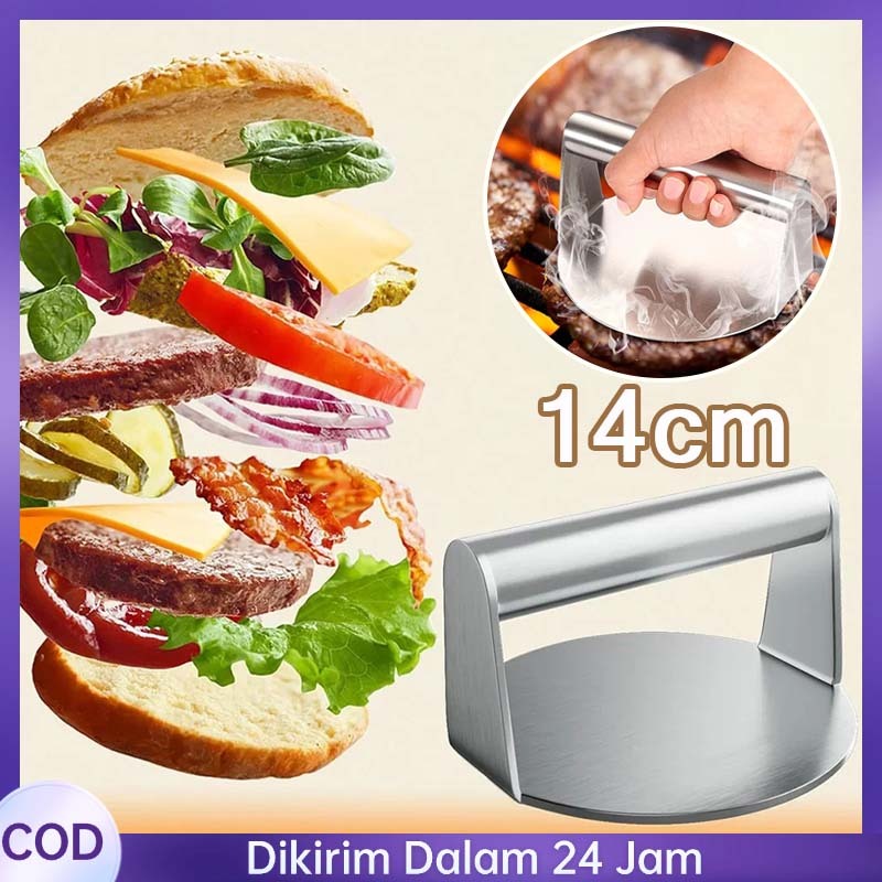 Jual 1pcs 304 Stainless Alat Cetak Daging Burger Burger Patty Peralatan ...