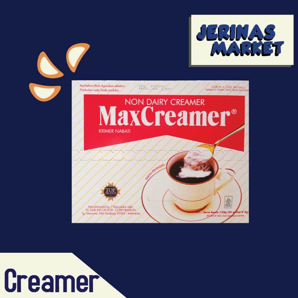 Jual Max Creamer Non Dairy Sachet (50 pcs x 3gr) | Shopee Indonesia