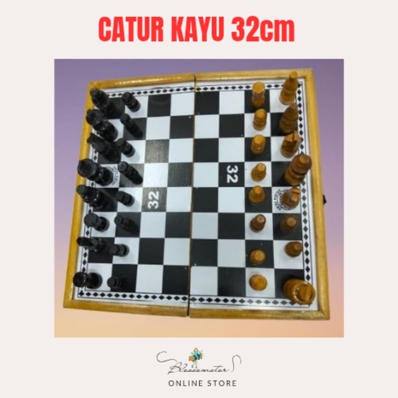 Jual PERMAINAN PAPAN CATUR KAYU 32CM / CHESS WOOD BOARD GAME | Shopee ...