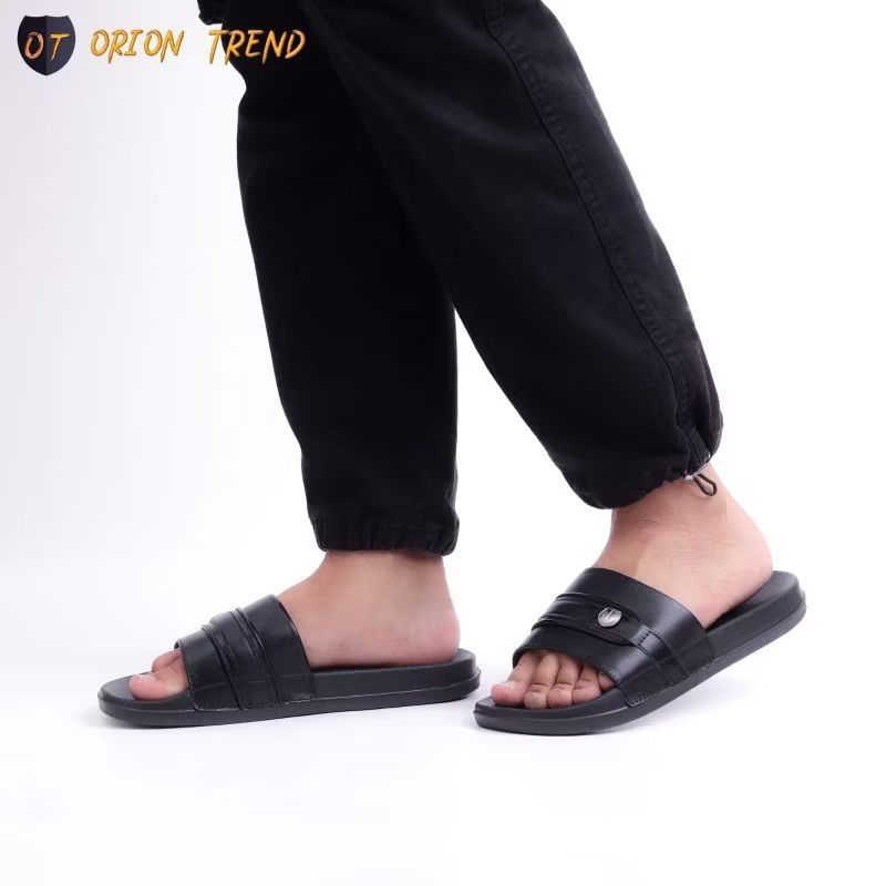 Jual Sandal Slide Fitelit Kulit Asli Pria Orion Trend | Shopee Indonesia