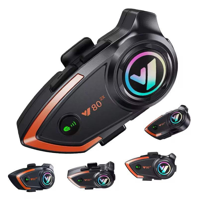 Jual INTERCOM Y80 2X HEADSET HELM BLUETOOTH 5.3 WATER RESISNTANT IPX67 ...